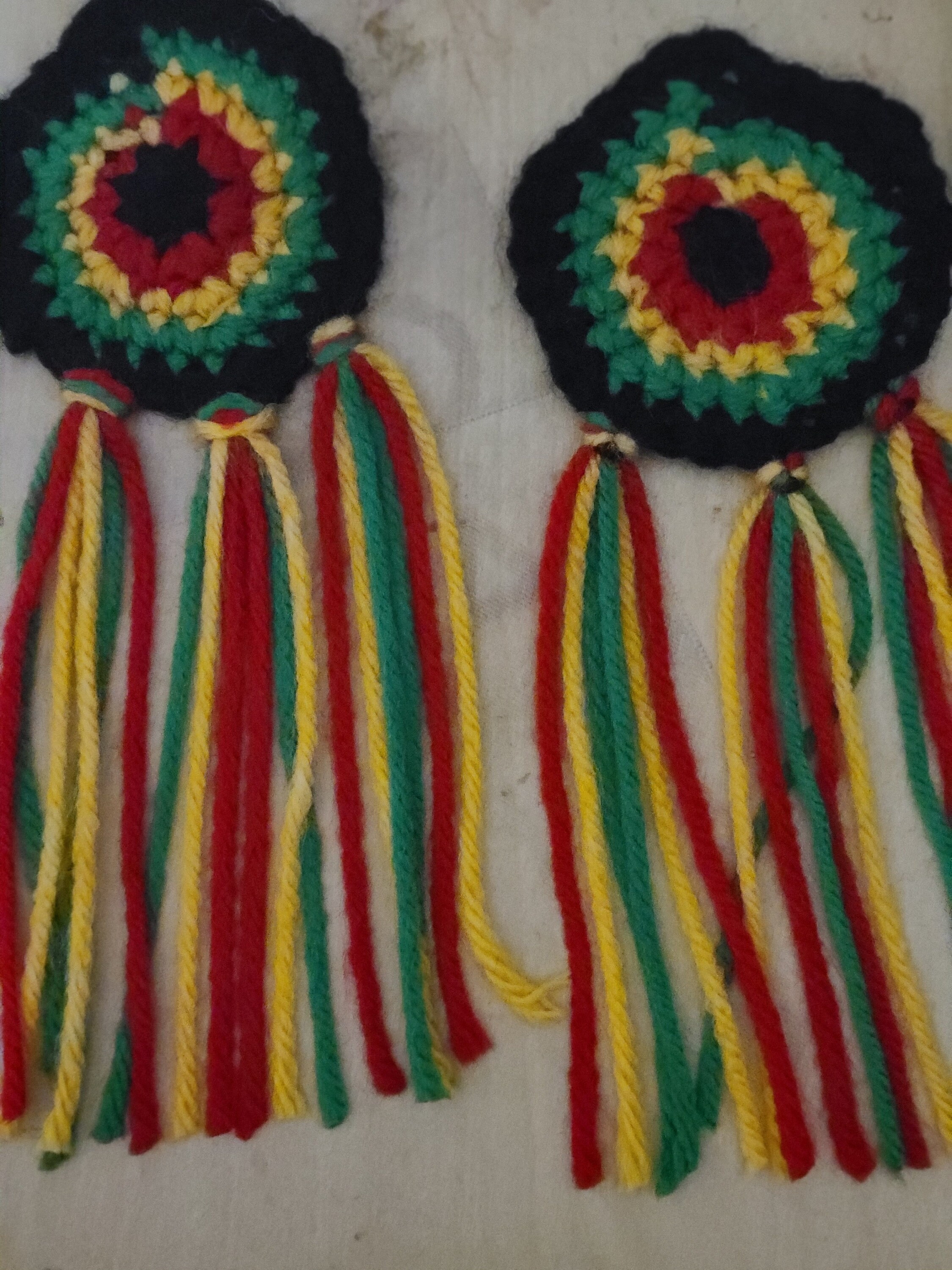 Rasta Tassel Earrings Juneteenth - Etsy
