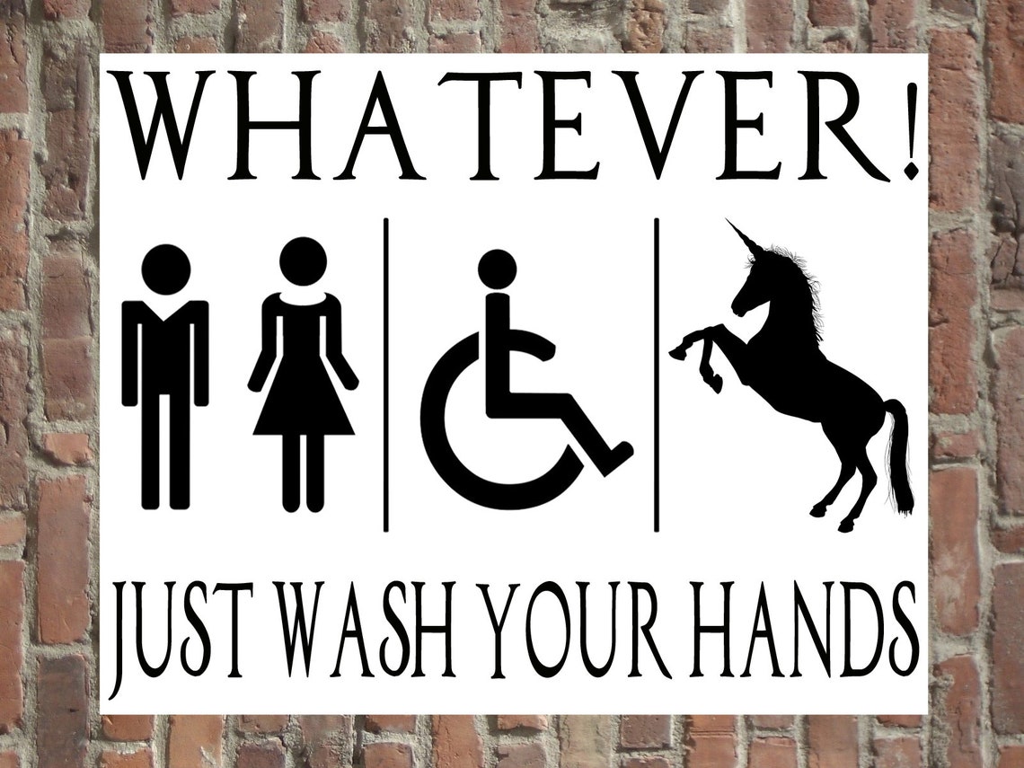 Gender Neutral Toilet Bathroom Wall Sign Gift Present Unicorn - Etsy UK