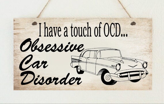 OCD Obsessive Car Disorder Funny Metal Hanging Wall Plaque | Etsy