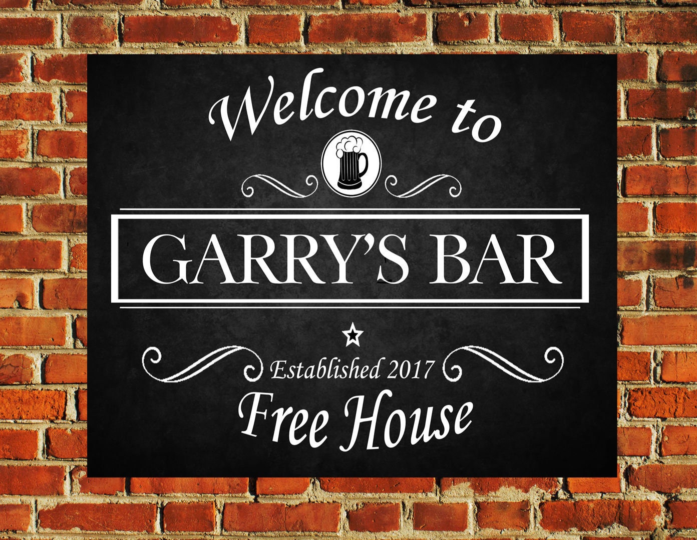 Personalised Black Pub Beer Bar Funny Metal Wall Sign Gift | Etsy UK