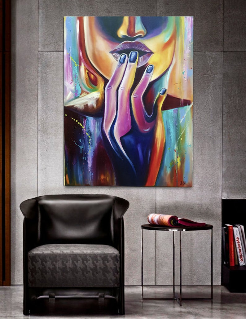 Pop Art Canvas Oil Sexy Bedroom Art T For Him Wall Art Etsy