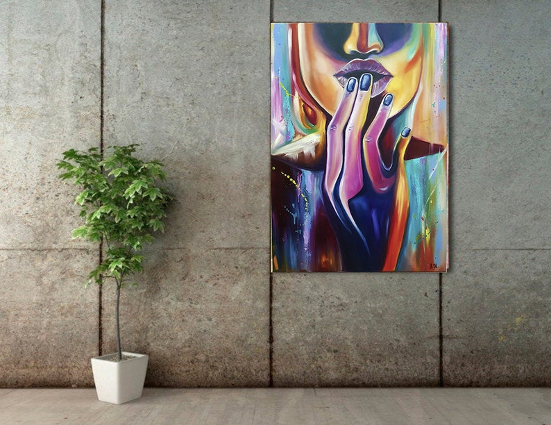 Pop Art Canvas Oil Sexy Bedroom Art T For Him Wall Art Etsy