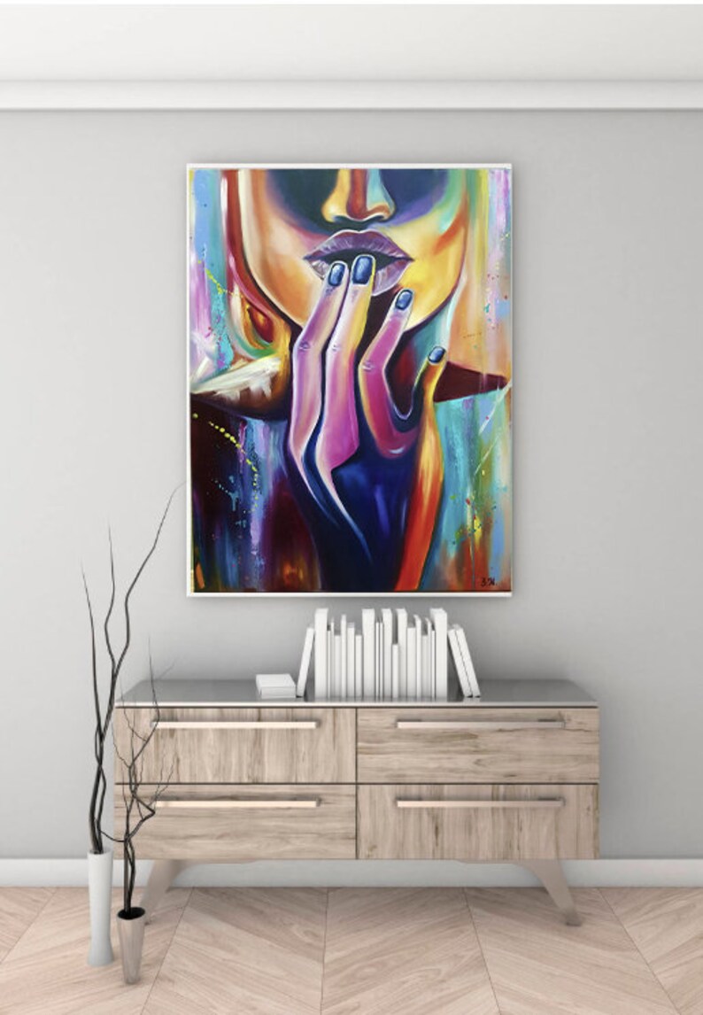 Pop Art Canvas Oil Sexy Bedroom Art T For Him Wall Art Etsy