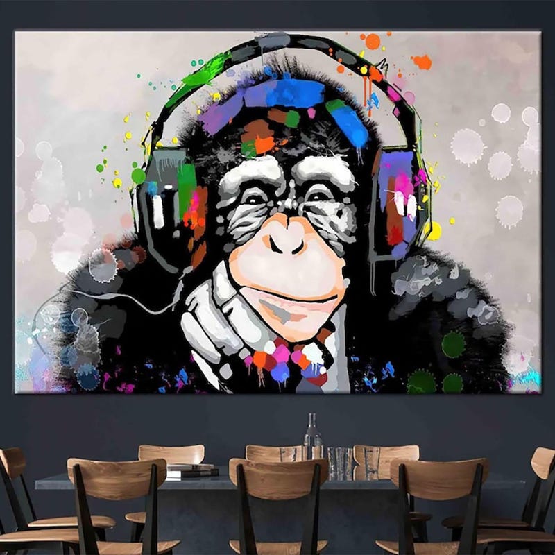 Monkey Painting - Etsy