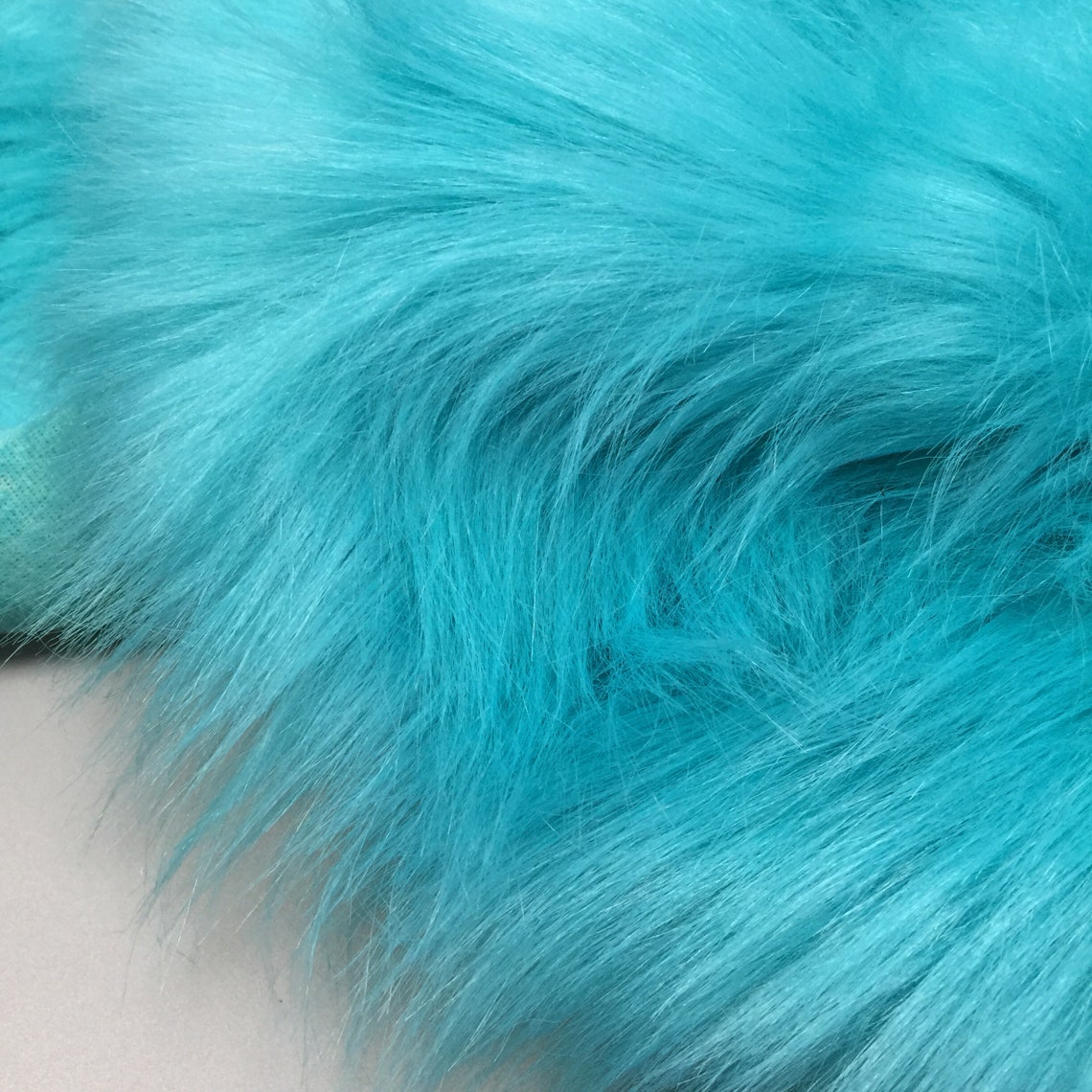 Turquoise Bluelong Pile Furry Faux Fur for Down - Etsy