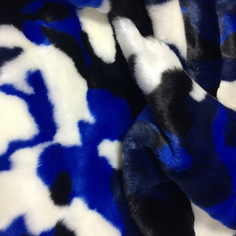 Faux Fur Jacquard Fabric Square Cut Multi Pattern Short Pile | Etsy