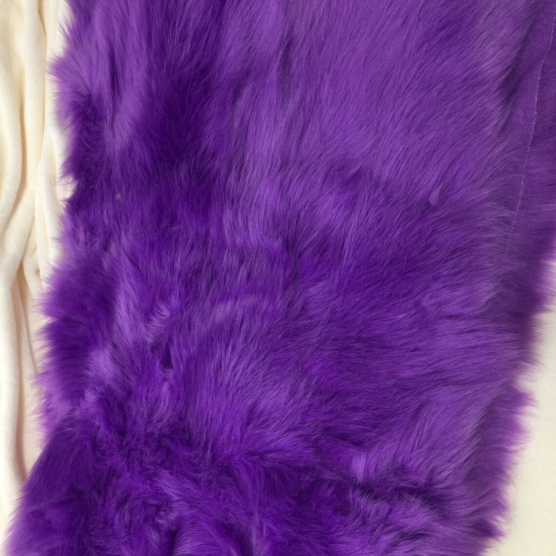 Purple Faux Fur Fake Fox Fabric with Long Pile Fluffy Soft for | Etsy