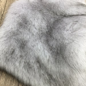 Light Gray Mixed White ColorLong Pile Fuzzy Faux Fur for | Etsy