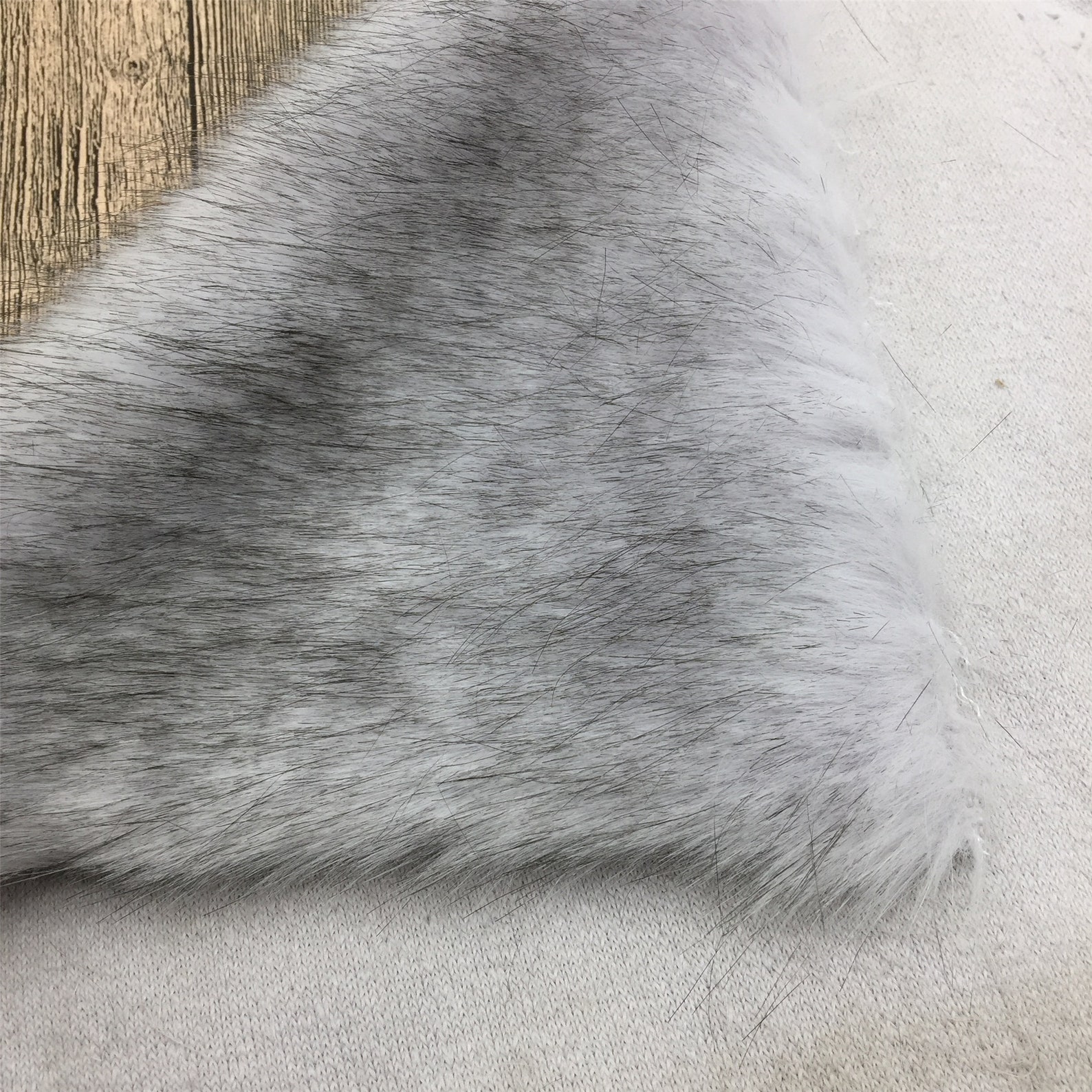 Light Gray Mixed White Colorlong Pile Fuzzy Faux Fur for - Etsy