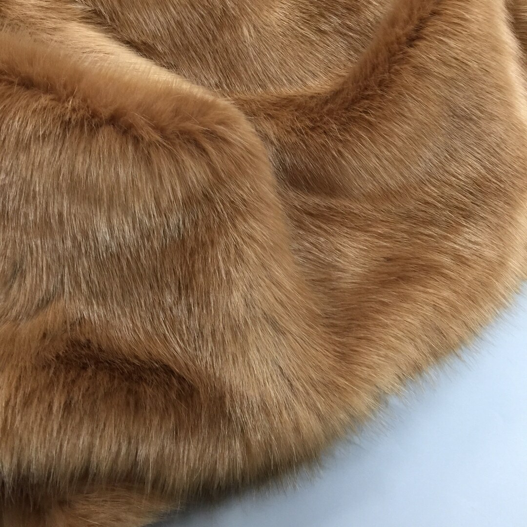 Coffee Camel Color,long Pile Fluffy Faux Fur for Down Jacket,hoodie ...