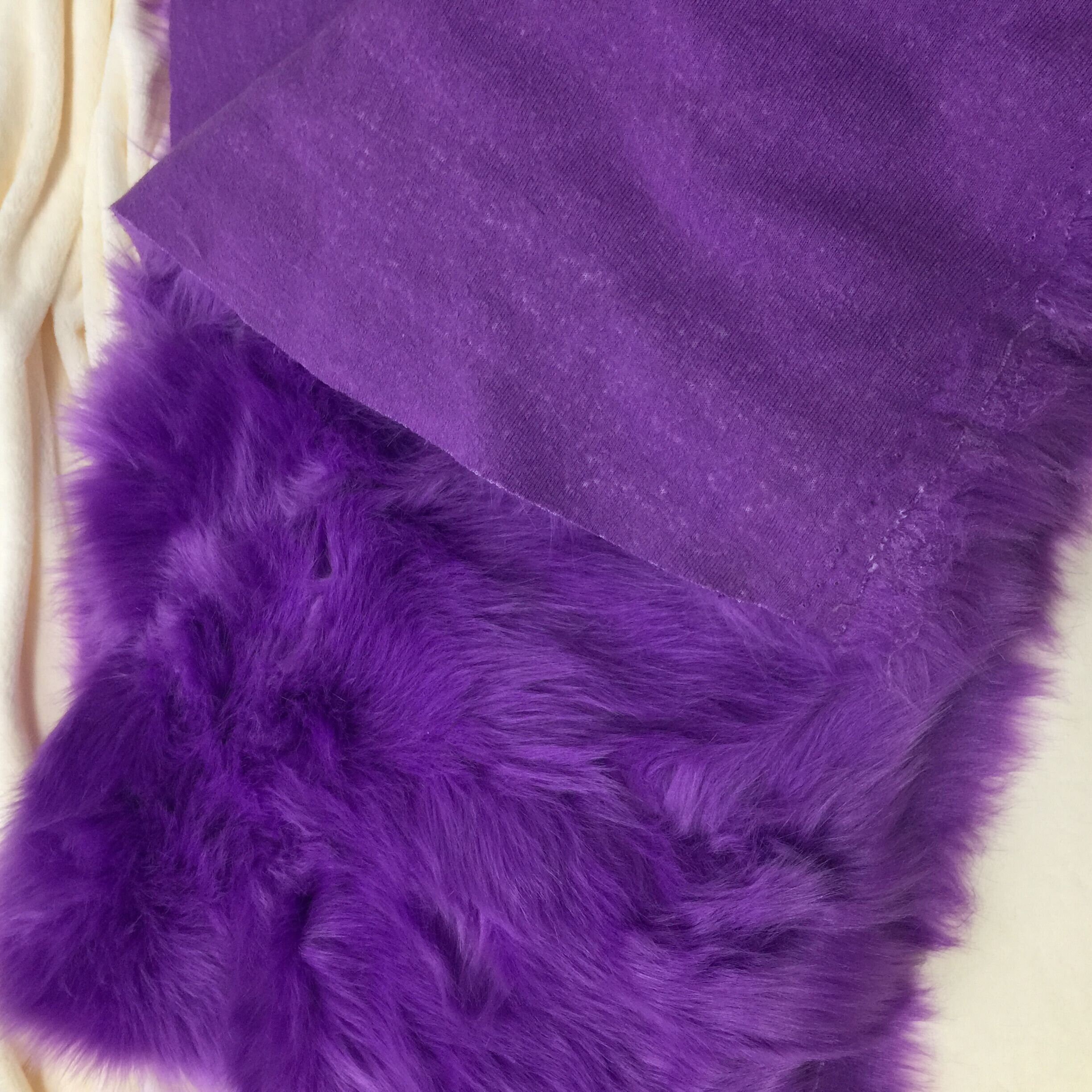 Purple Faux Fur Fake Fox Fabric with Long Pile Fluffy Soft for | Etsy