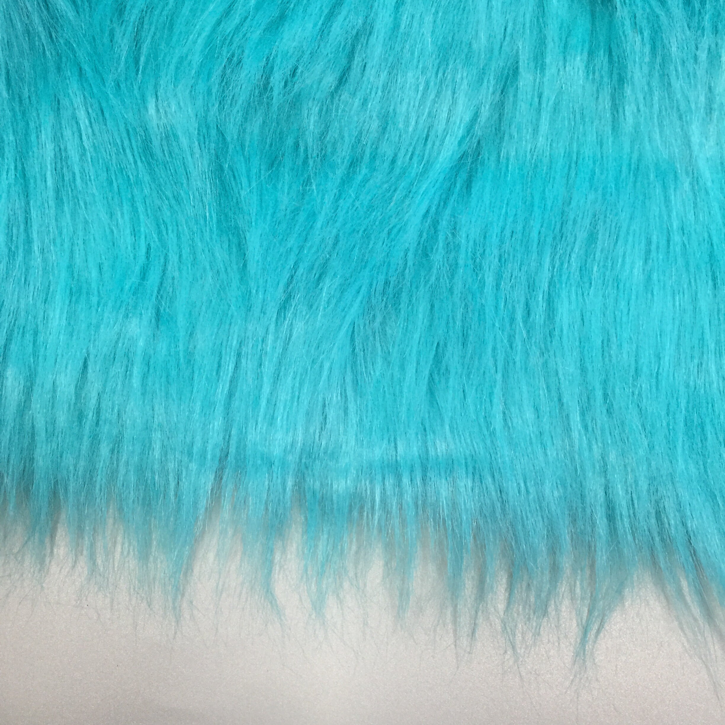Turquoise BlueLong Pile Furry Faux Fur for Down | Etsy