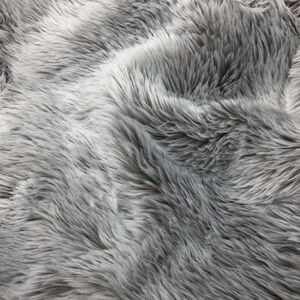 Light Gray White Colorlong Pile Faux Fur for - Etsy