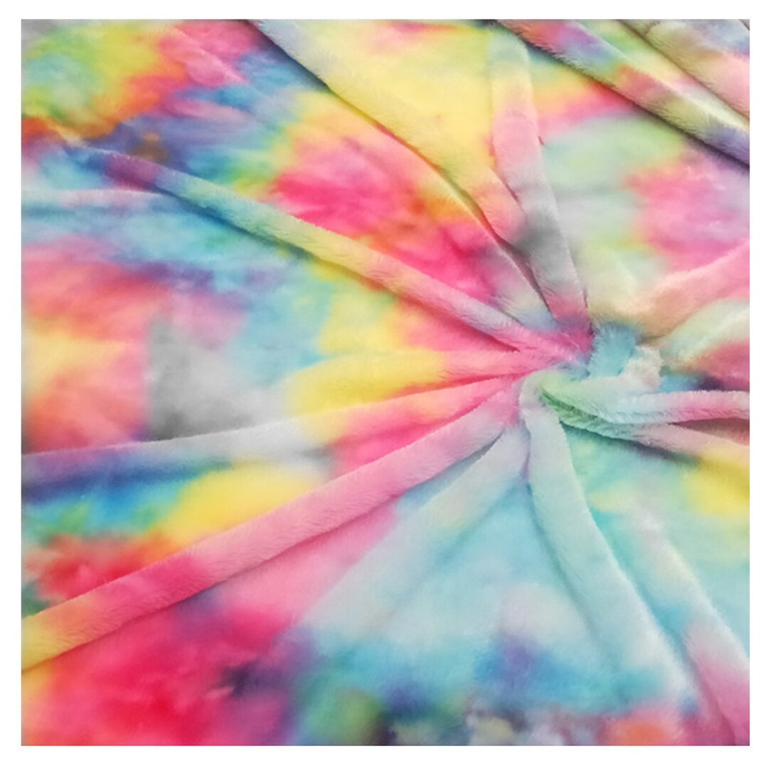 Rainbow Rabbit Fur Tie Dye Rabbit Faux Fur Gradient Fake - Etsy