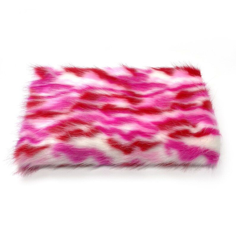 Wavy Rainbow Faux Fur Fabric Jacquard Fake Fox Fur High | Etsy