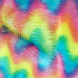 Gradual Color Wave Pattern Premium Soft Bunny Fur Jacquard | Etsy