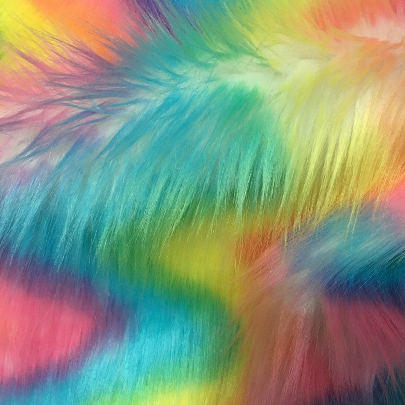 Gradual Color Wave Pattern Premium Soft Bunny Fur Jacquard | Etsy