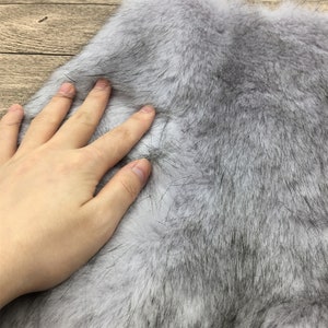 Light Gray Mixed White ColorLong Pile Fuzzy Faux Fur for | Etsy