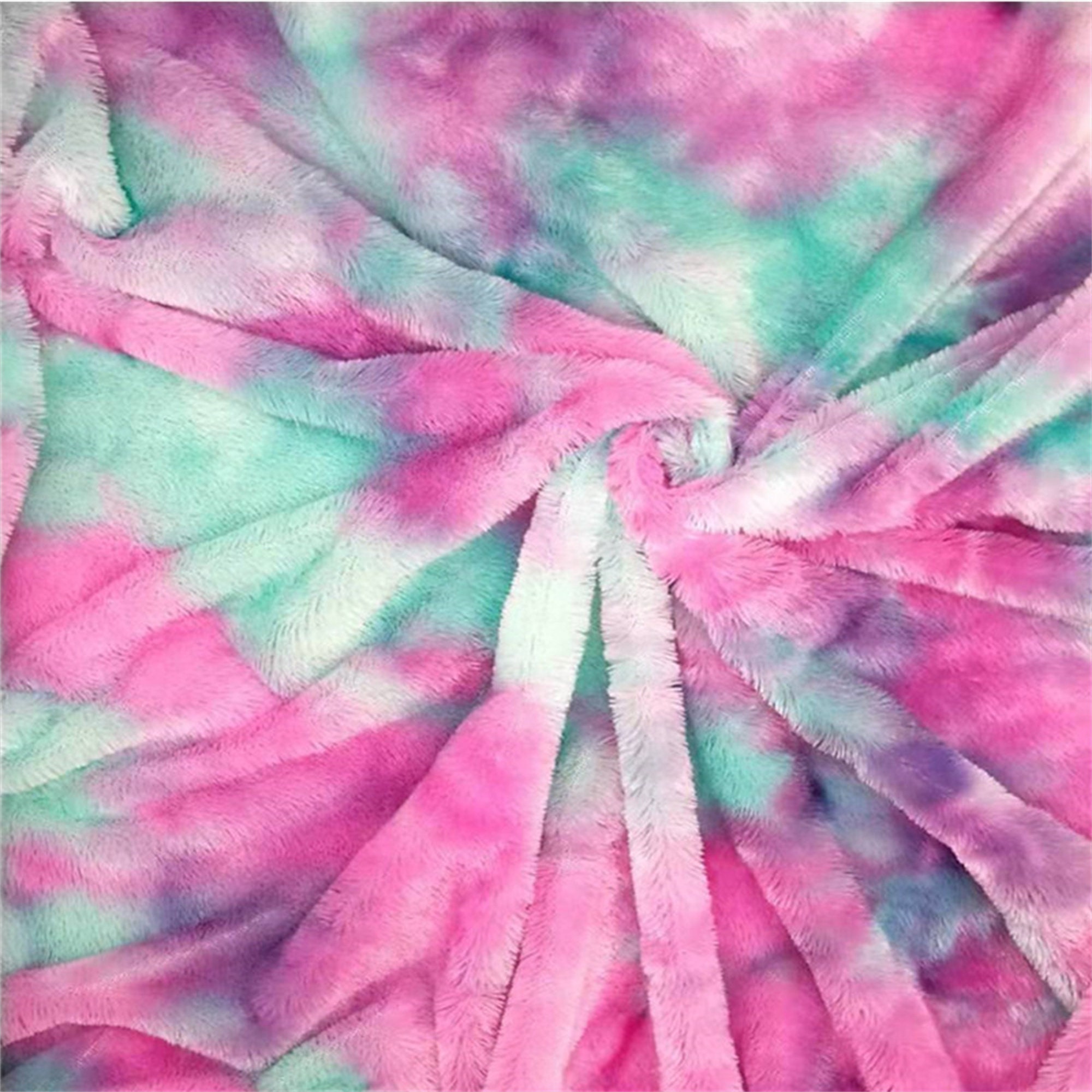 Rainbow Rabbit Fur Tie Dye Rabbit Faux Fur Gradient Fake - Etsy