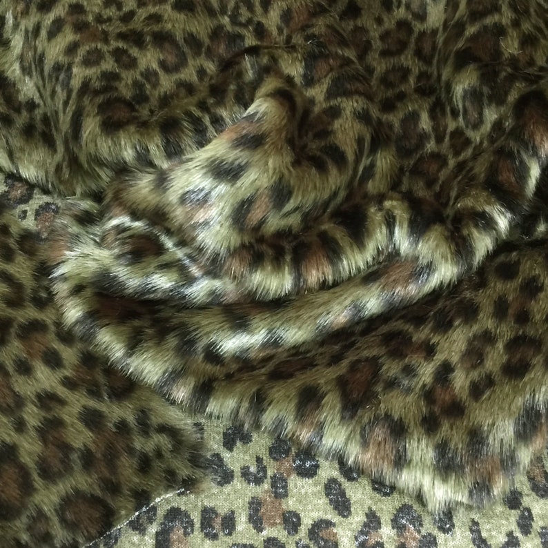 Animal Leopard Print Color Long Pile Furry Faux Fur - Etsy