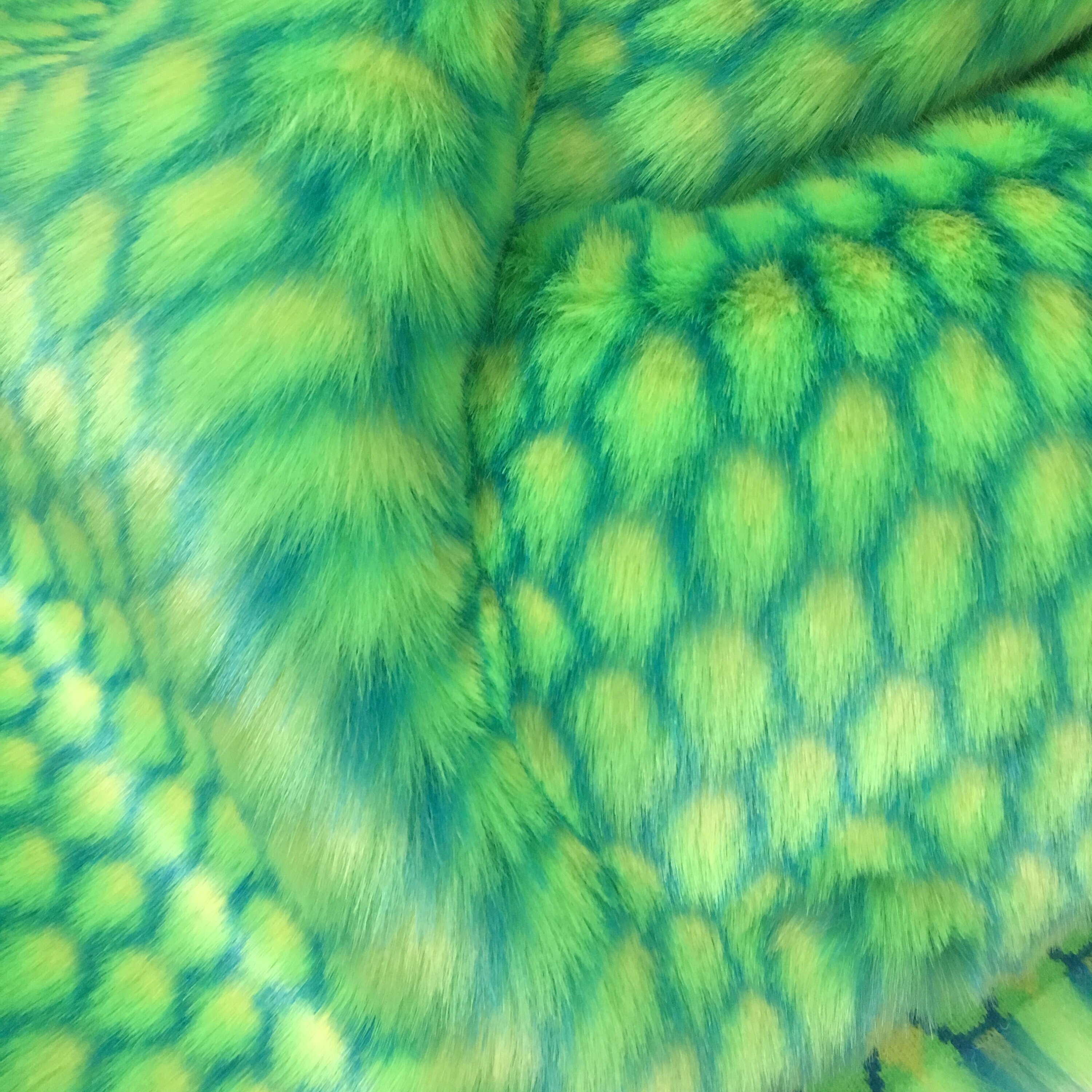 Cute New Design Green Pineapple Pattern Faux Fur Rabbit Hair - Etsy