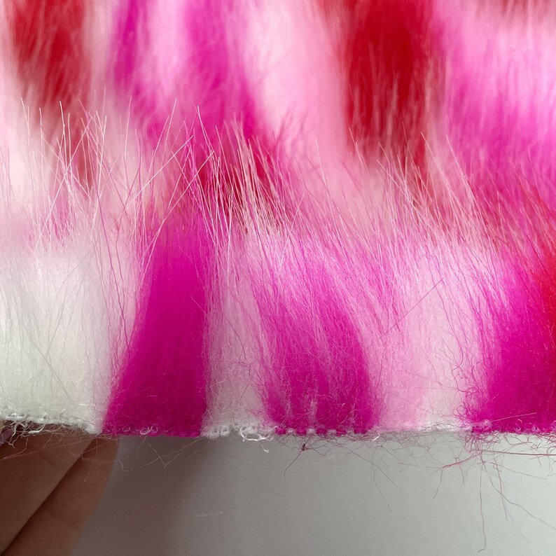 Wavy Rainbow Faux Fur Fabric Jacquard Fake Fox Fur High | Etsy