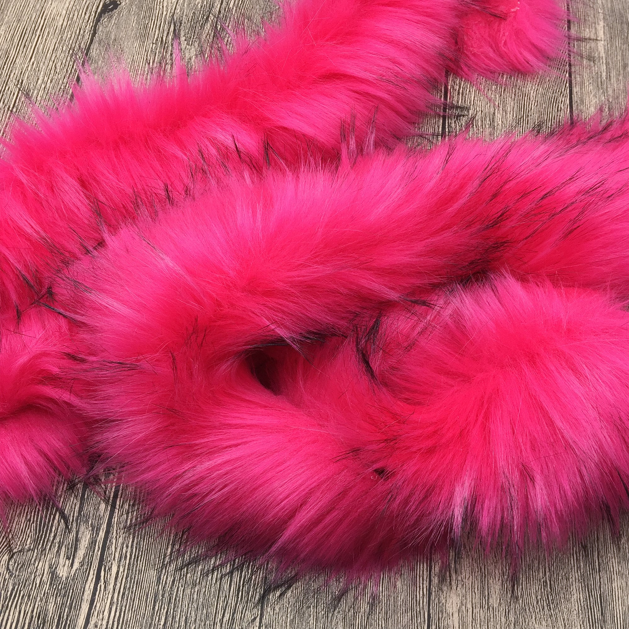 2 Yard Decorative Hot Pink Faux Raccon Fur Ribbon Trim Faux - Etsy