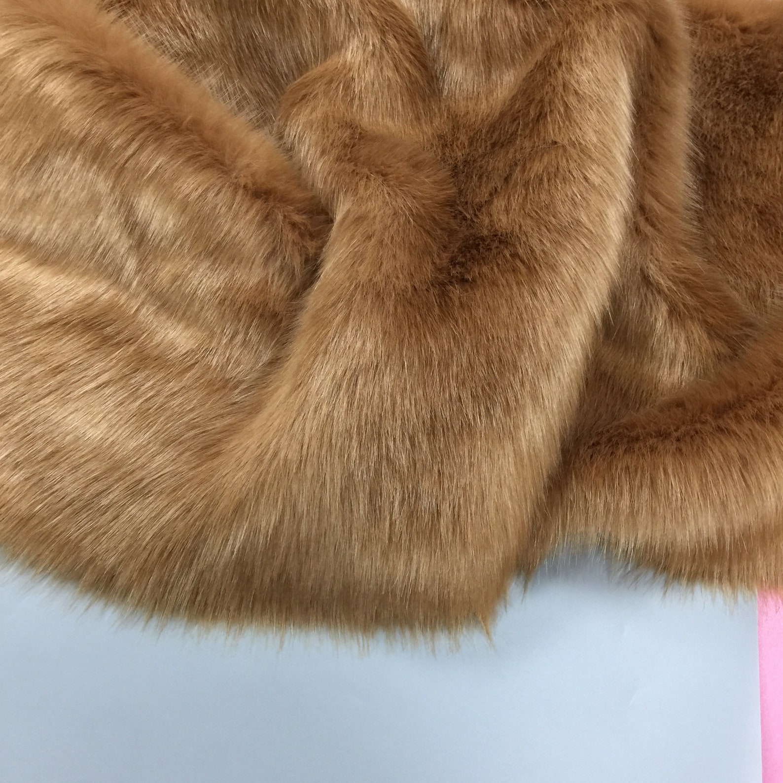 Coffee Camel Colorlong Pile Fluffy Faux Fur for Down | Etsy