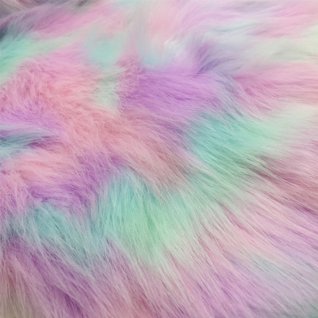 Sweet Macaroon Colors Rainbow Faux Craft Fur,faux Fur Slides,cosplay ...