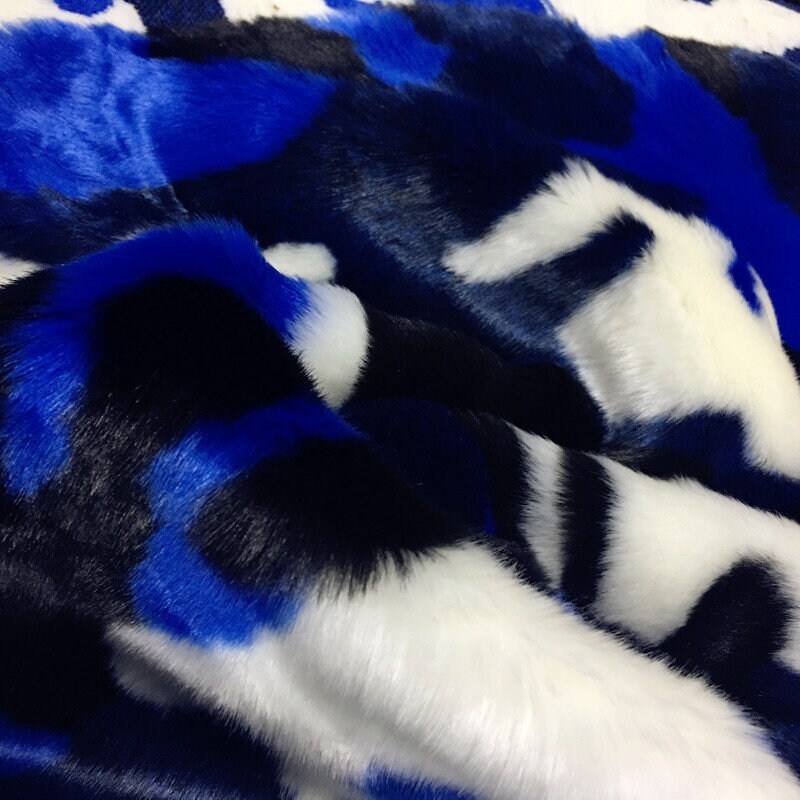 Faux Fur Jacquard Fabric Square Cut Multi Pattern Short Pile | Etsy