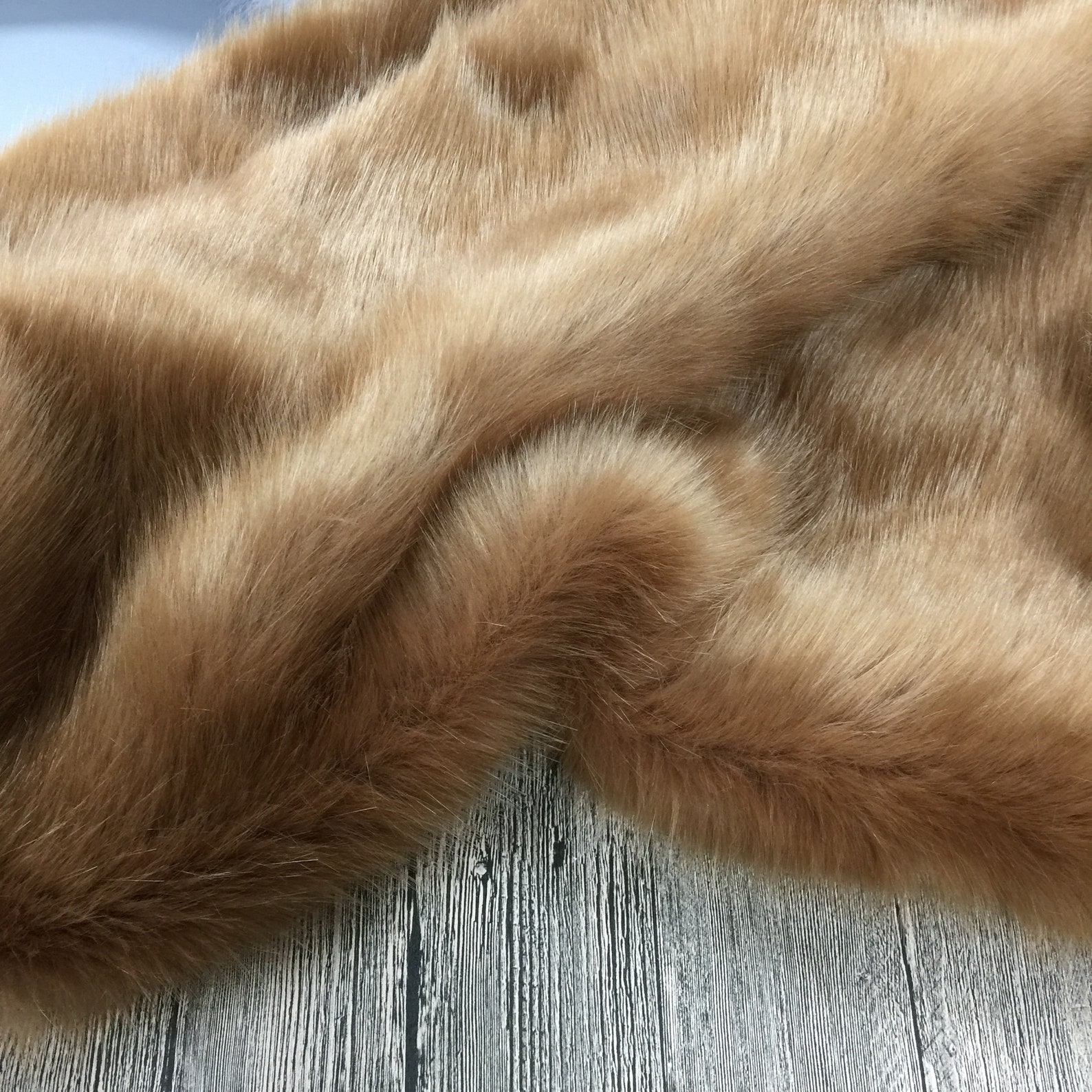 Coffee Camel Colorlong Pile Fluffy Faux Fur for Down | Etsy