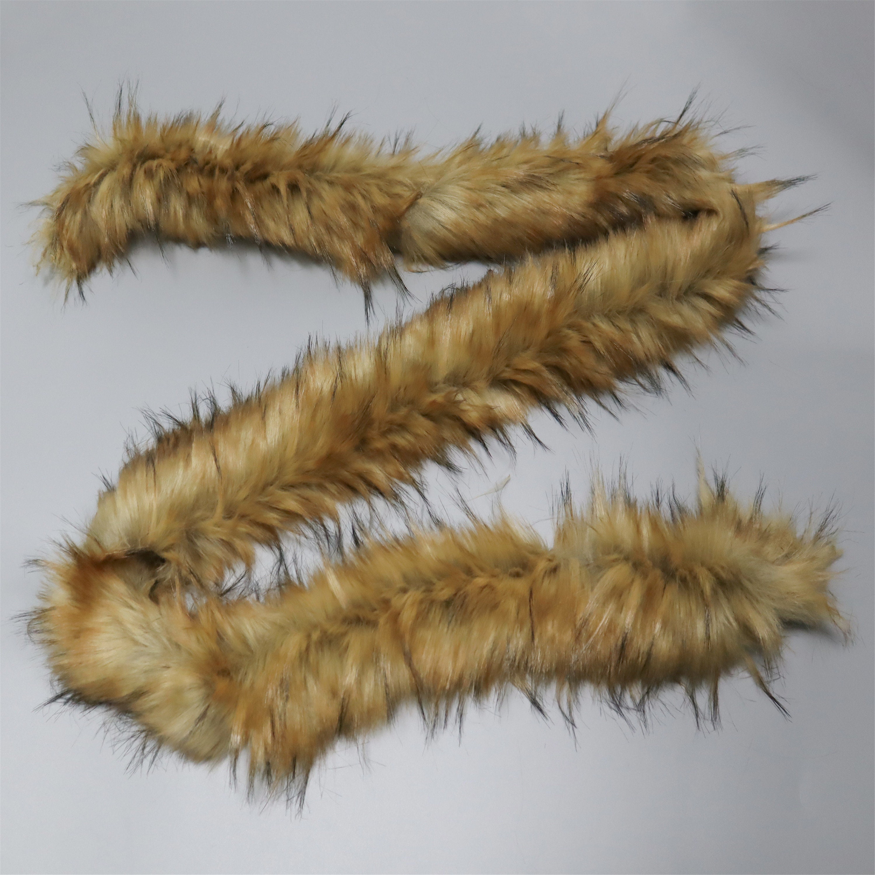 2 Yards-decorative Brown With Black Pile Point Faux Fur Ribbon - Etsy