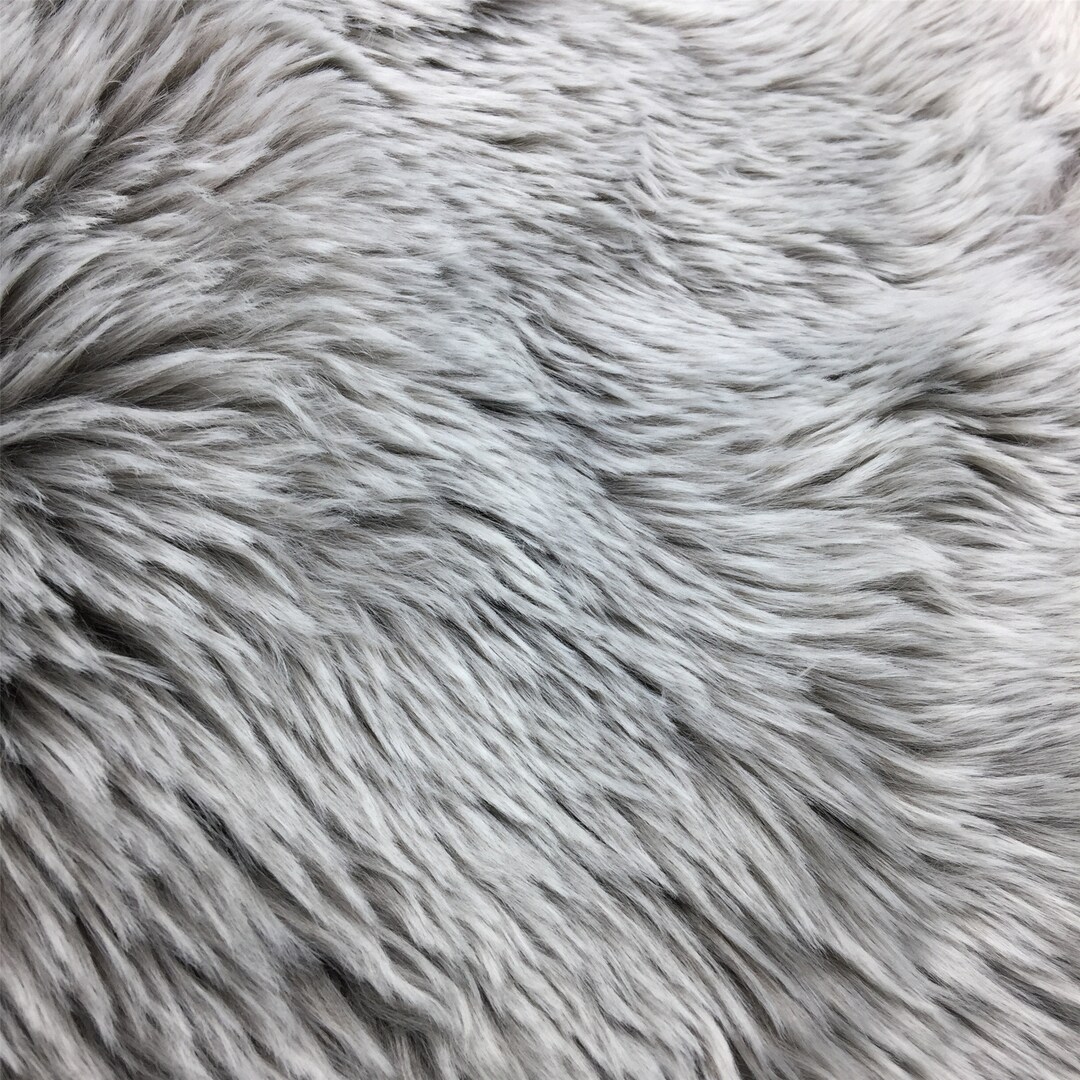 Light Gray White Colorlong Pile Faux Fur for - Etsy