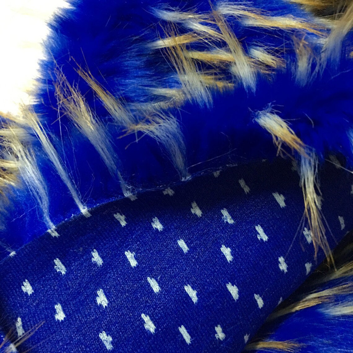 Bright Blue Mix Faux Raccoon Fur Long Pile Fursuit Head - Etsy