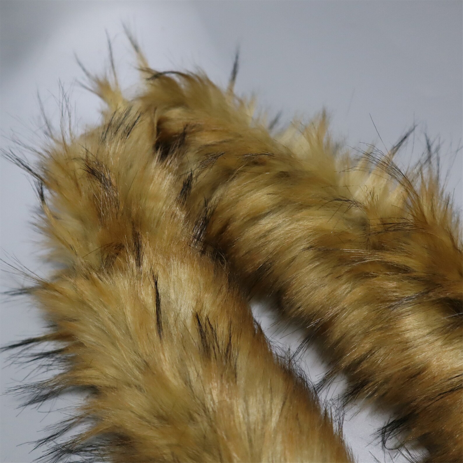 2 Yards-decorative Brown With Black Pile Point Faux Fur Ribbon - Etsy