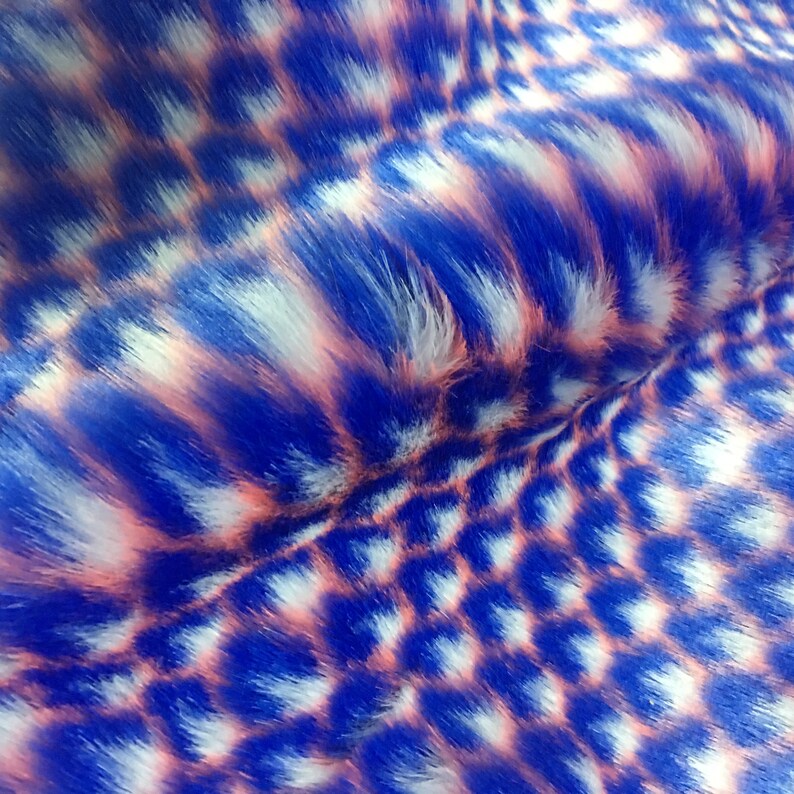 New Pattern Peacock Blue Faux Fur Rabbit Hair Craft Fur Trim - Etsy