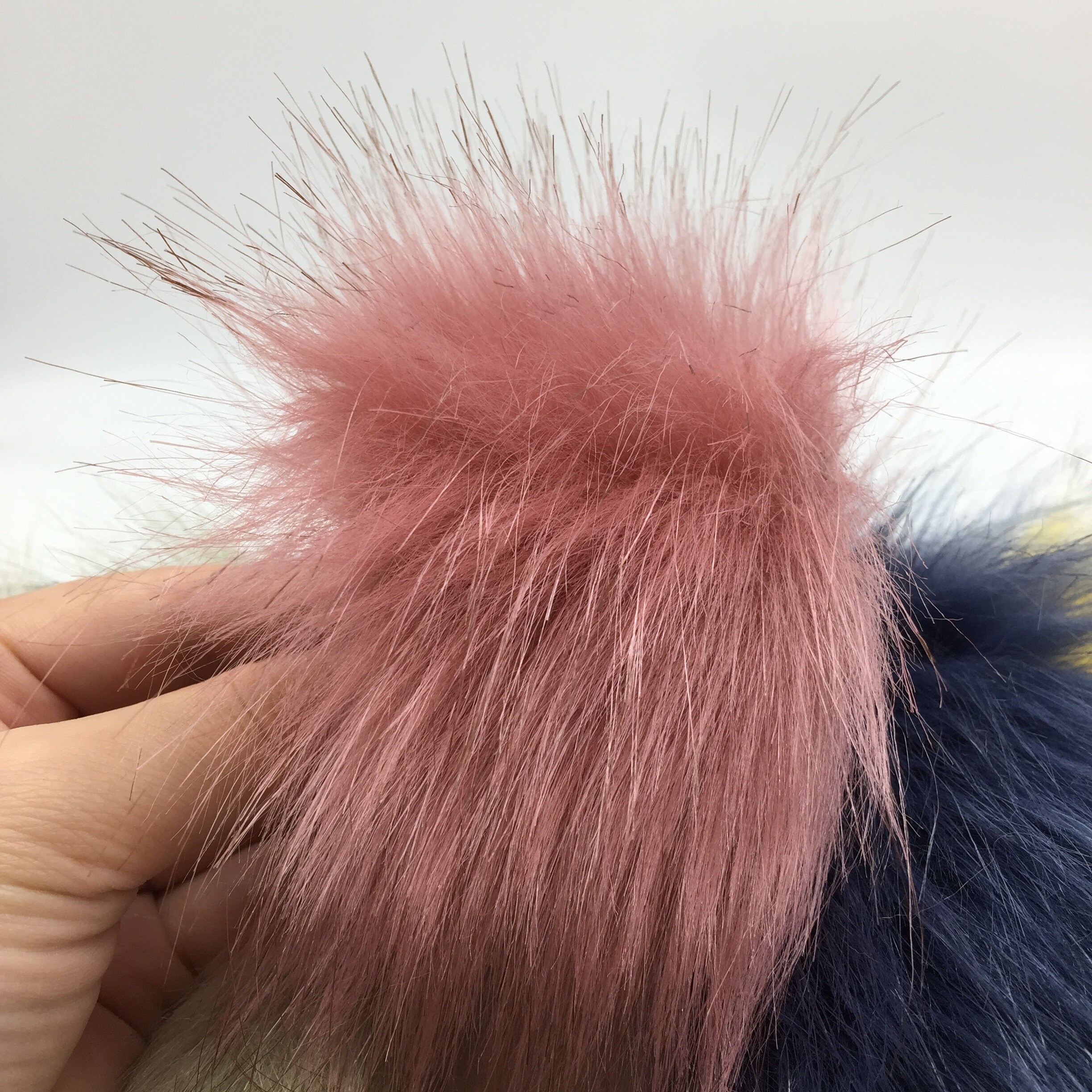 Green Pink Blue Colorslong Pile Furry Faux Fur Fabricmulti | Etsy