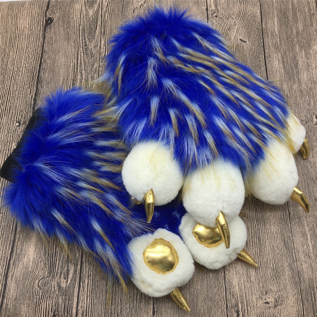Fursuit Paws Fluffy Furry Handpaws Fursuit Partials Cosplay Bear Big ...