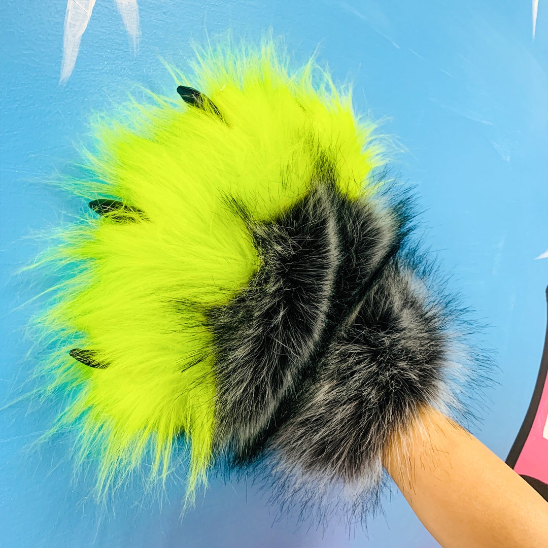 Fursuit Paws Fluffy Furry Handpaws Fursuits Partial Cosplay Paws Grey ...