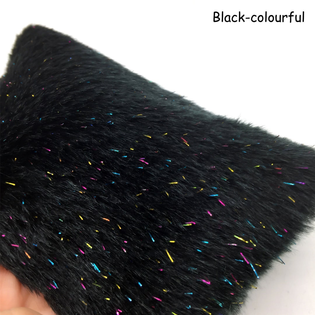 Black Rainbow Ultra Soft Faux Rabbit Fur for Moccasins - Etsy