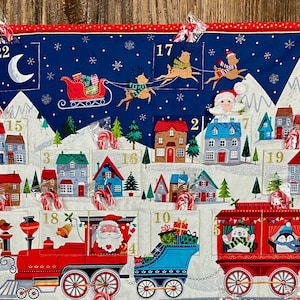 Christmas Advent Calendar With Santa Ornament quilted Christmas ...