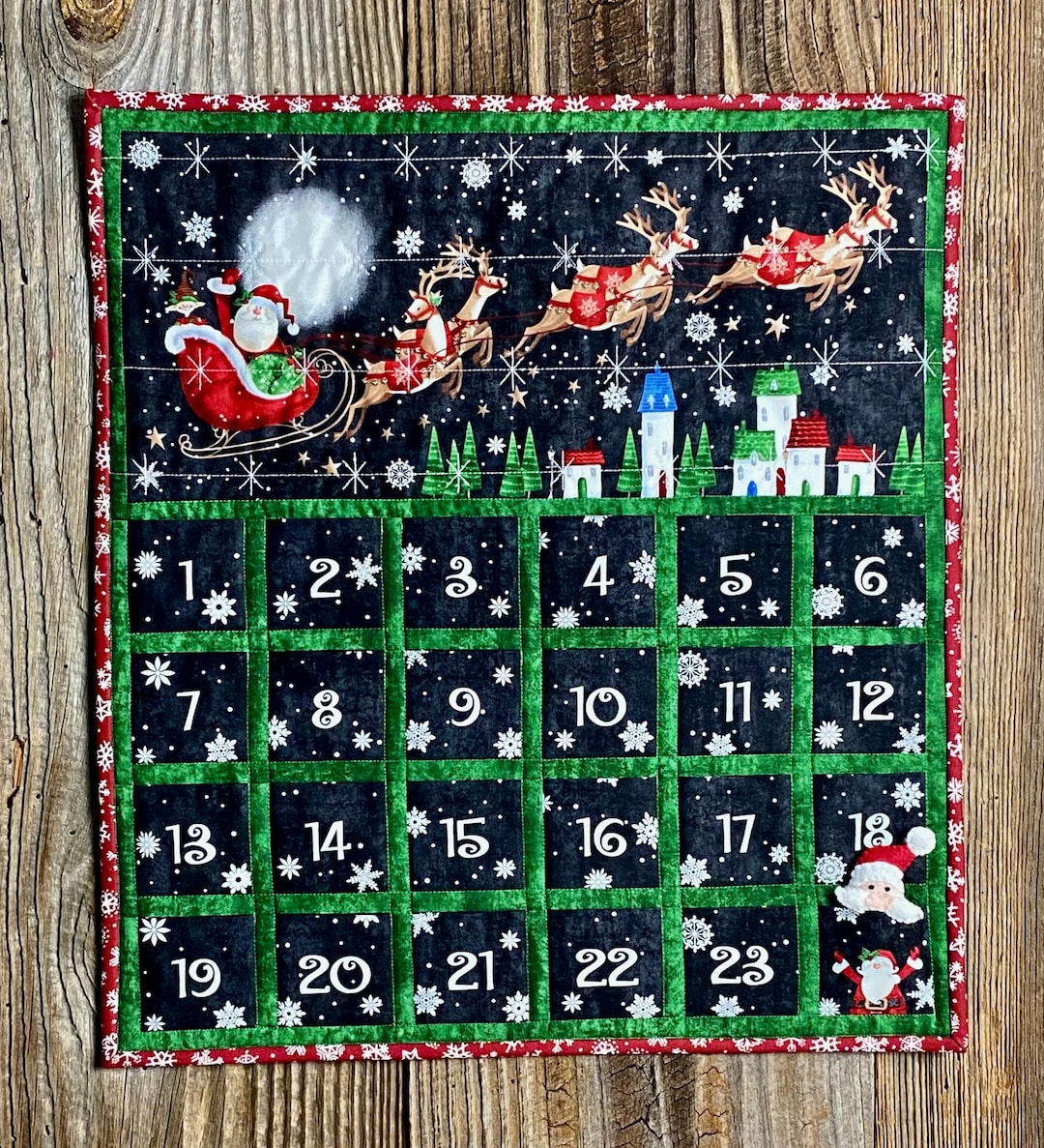 Santa Advent Calendar Christmas Countdown With Santa Ornament Santa ...