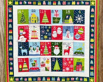 Christmas Advent Calendar Santa Countdown Calendar Christmas Wall ...