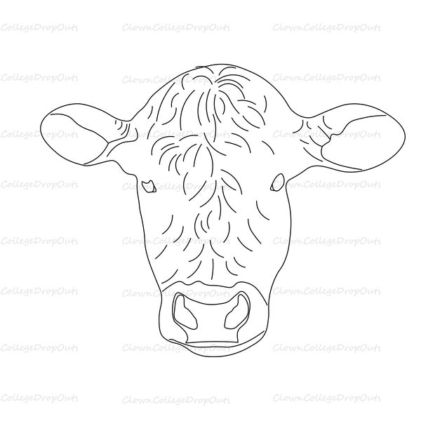Kuh line art svg - Etsy.de