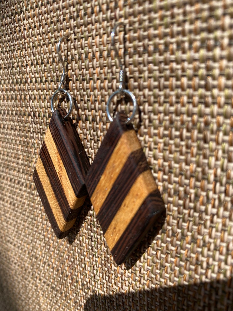 Wood Earrings for Women Wood Dangle Earrings Wooden - Etsy