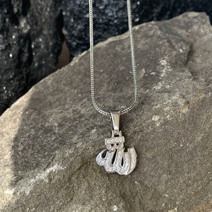 الله Names of Allah Arabic Necklace, 925 Sterling Silver Allah Name ...