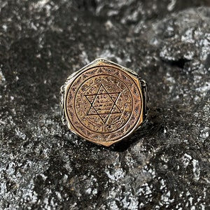 Solomon Talisman, Star of Solomon Ring, Kabbalah Ring, 925 Sterling ...