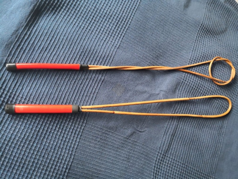 Spanking Cane LONG & THIN 'twisted Loop' Plus 'loopy' Stinger (set of 2 ...