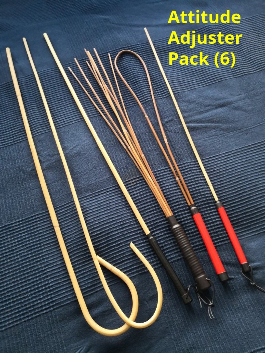 Spanking Cane Attitude Adjuster Pack-of-6 as Detailed Below - Etsy