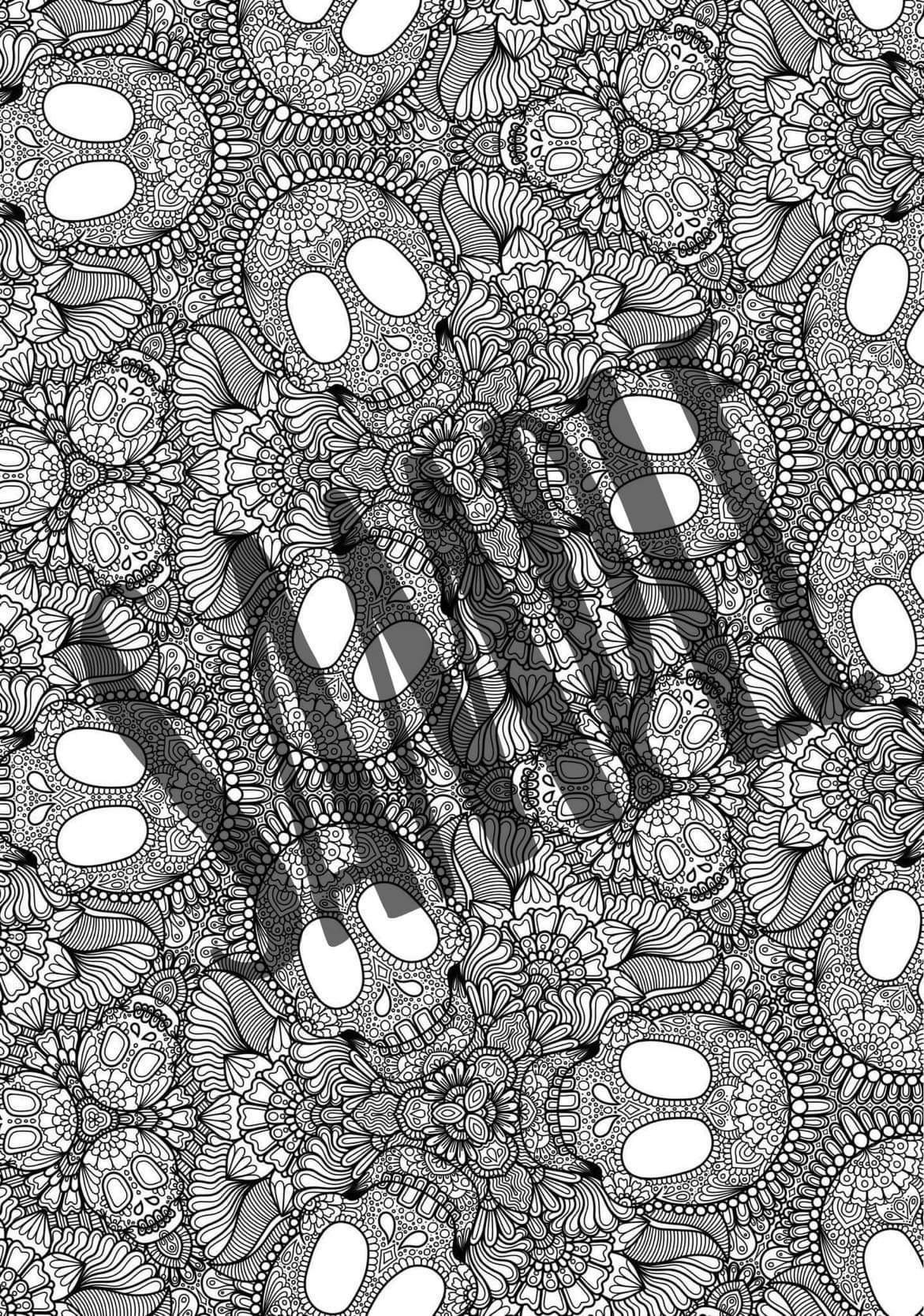 Sugar Skull Mandala Colouring Page - Etsy